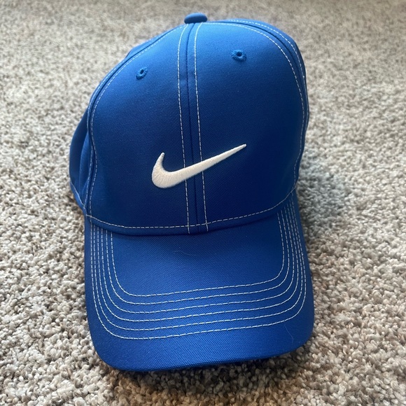 Nike | Accessories | Nike Royal Blue Cap With White Logo | Poshmark